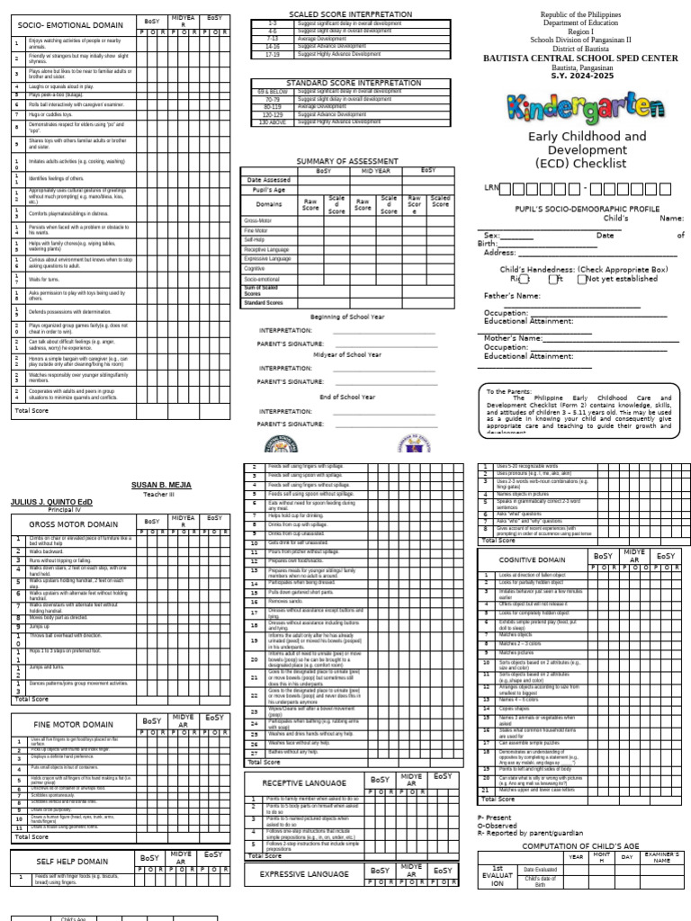 ECD-CHECKLIST-2024 | PDF