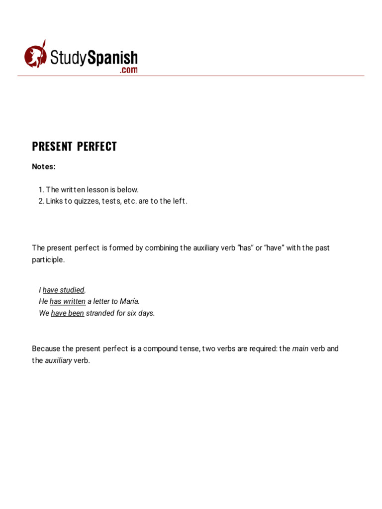 Present Perfect | PDF | Verb | Language Arts & Discipline