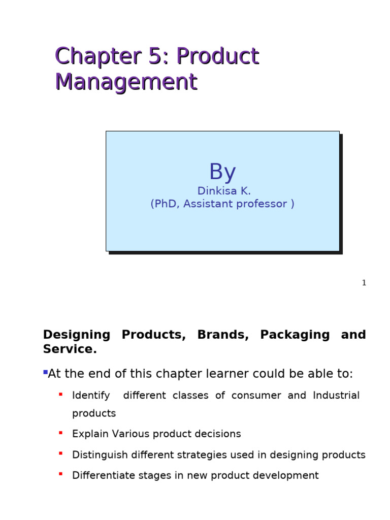 Chapter 5 Product Management | PDF