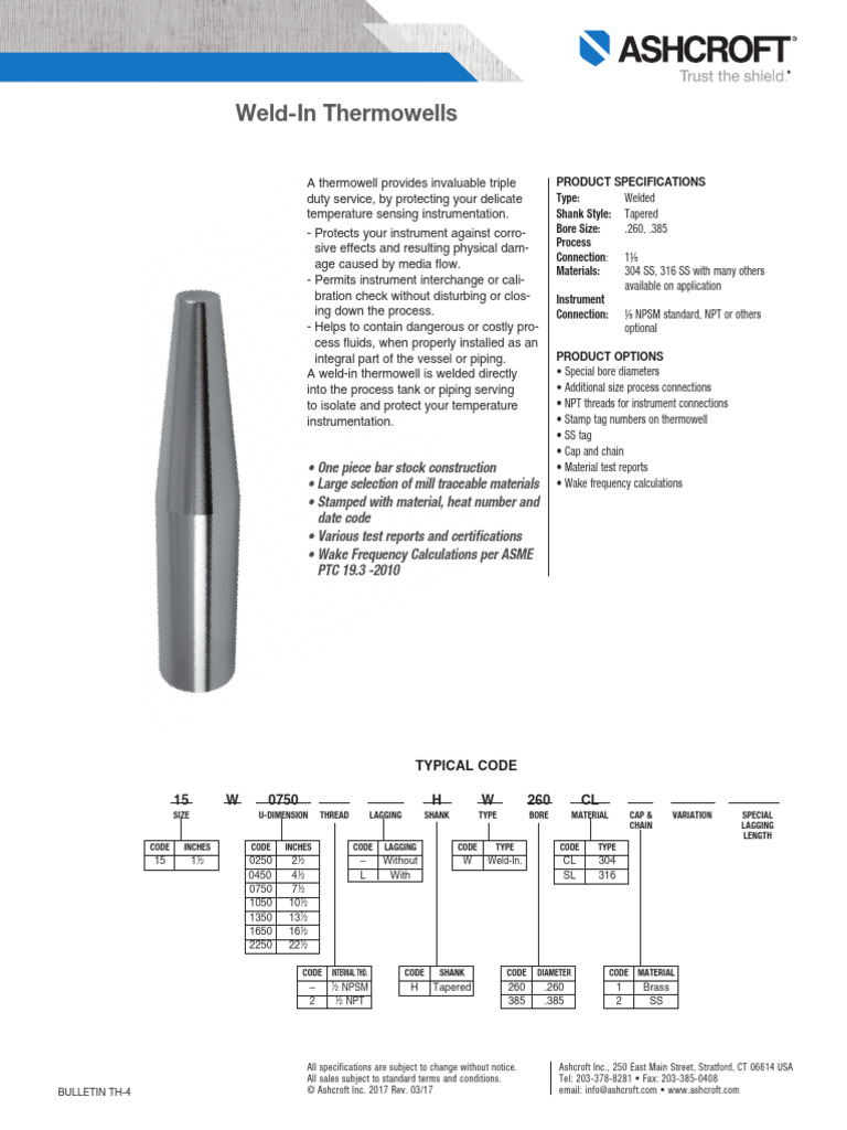 datasheet_weld_in_thermowell | PDF