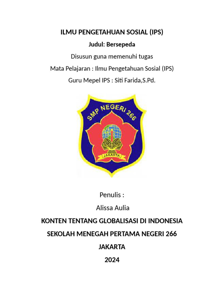 Konten Ips Bersepeda Alissa Aulia | PDF