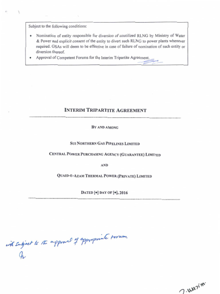Interim Tripartite Agreement | PDF