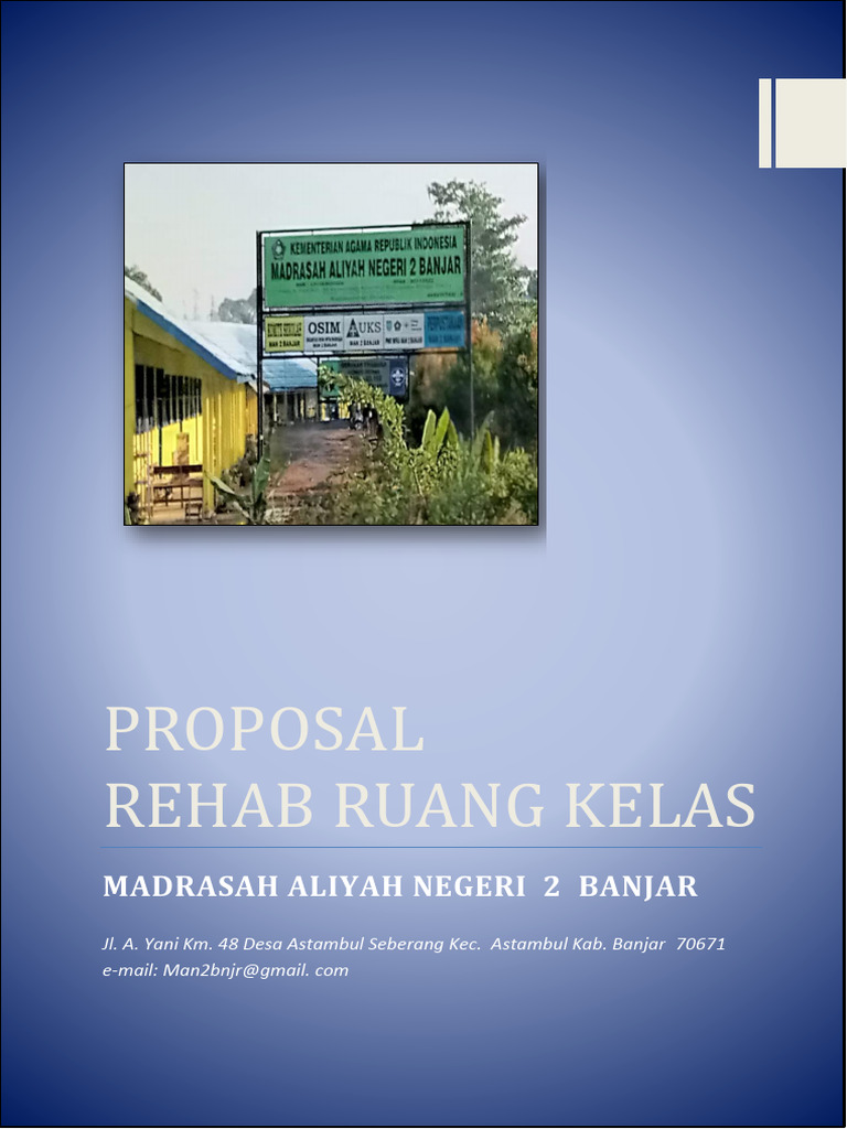 Proposal Permohonan Bantuan Rehab Ruang Kelas | PDF