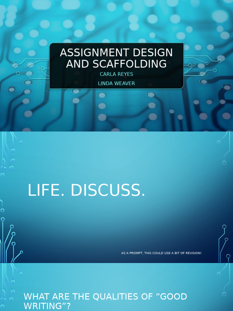 Assignment Design and Scaffolding On Line Version | PDF