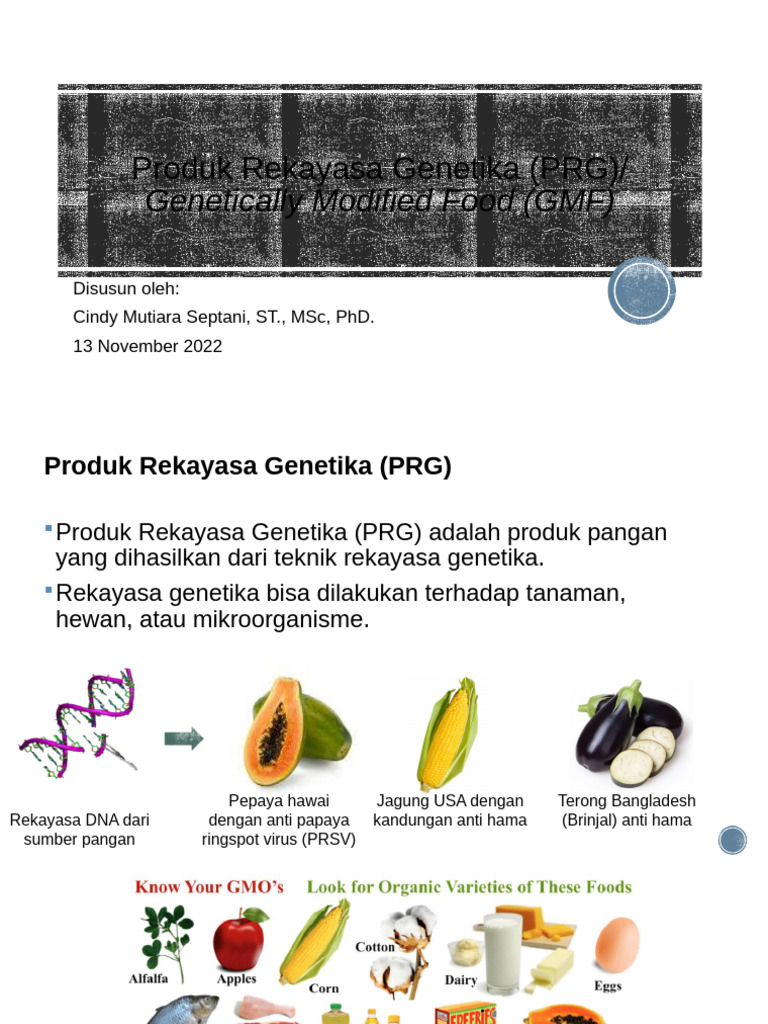 Produk Rekayasa Genetika (PRG) | PDF | Kesehatan Holistik