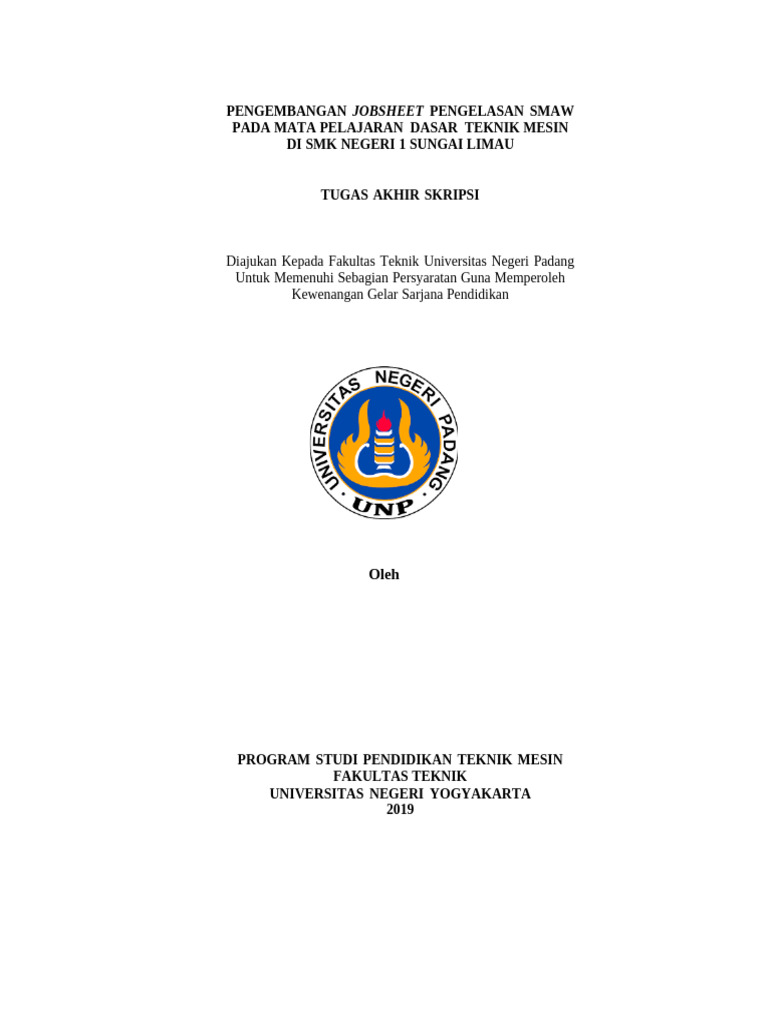 Contoh Cover Skripsi | PDF