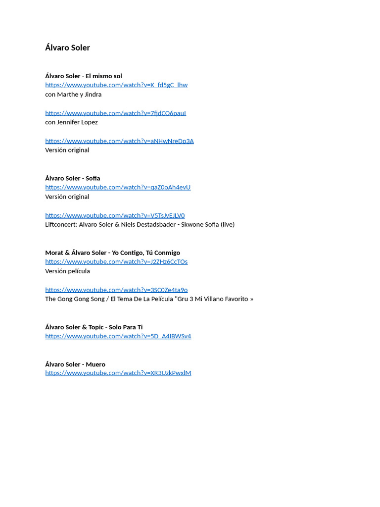 Álvaro Soler | PDF