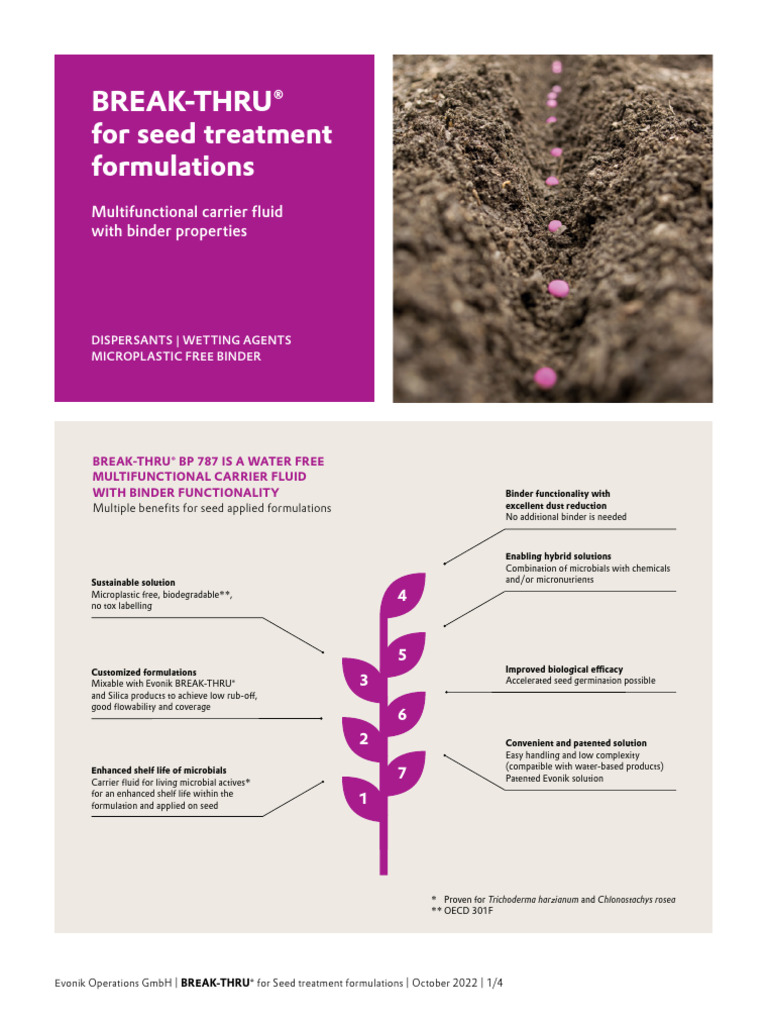 BREAK THRU Brochure Seed Treatment Formulations EN Asset 2214206 | PDF