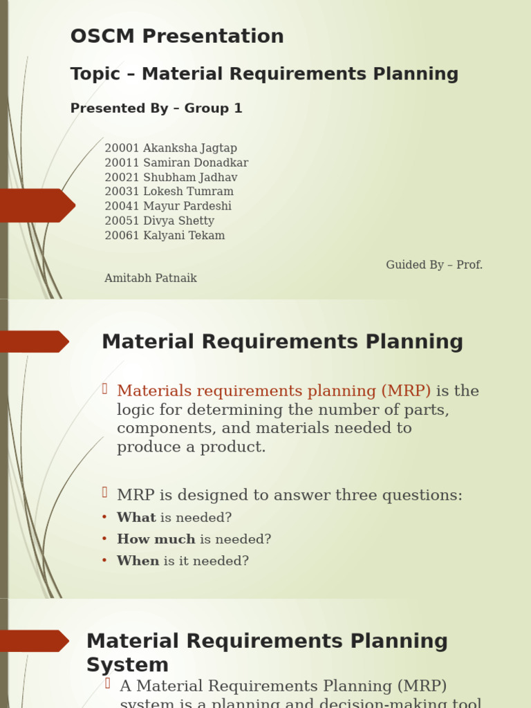 Group 1-OSCM Presentation | PDF