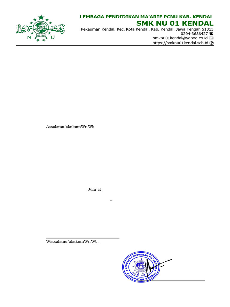 Undangan Untuk NU 07 | PDF