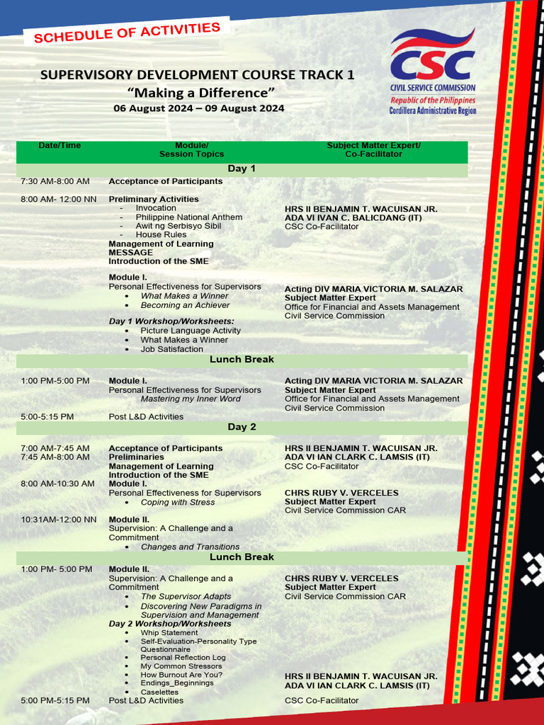 SDC-Track-1_Sched_August-2024 | PDF