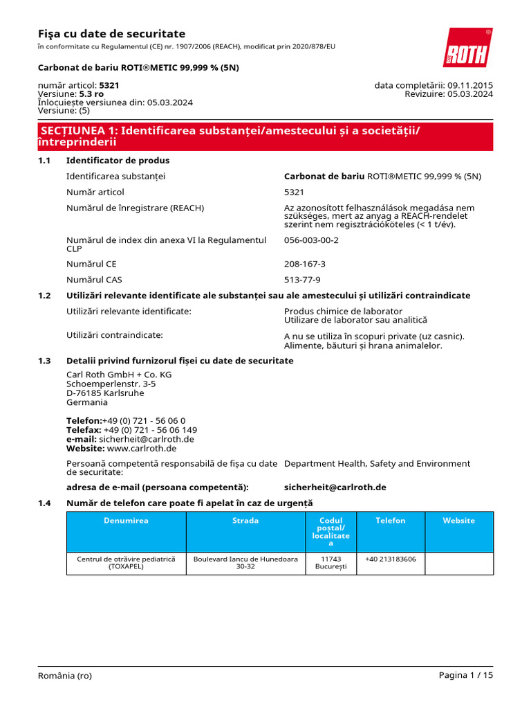 Carbonat de Bariu | PDF