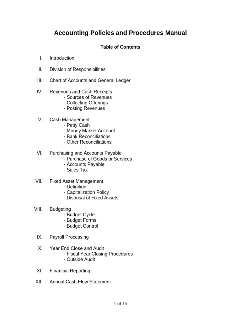 Accounting Policies and Procedures Manual | PDF