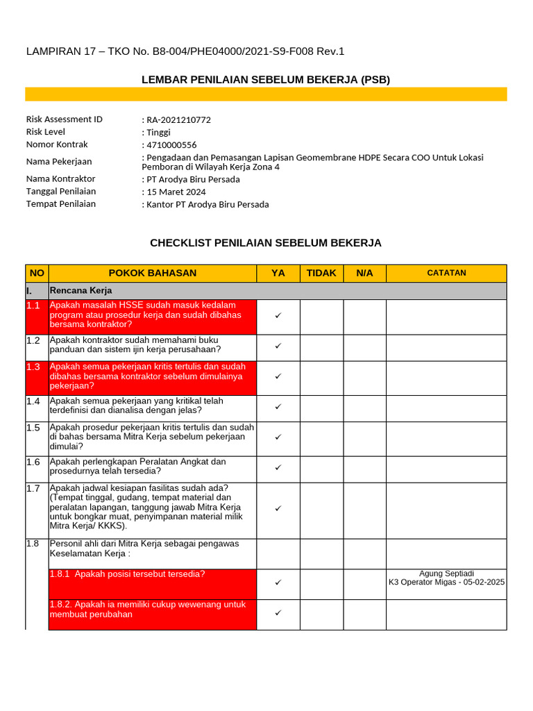 Form Csms Rev.01 Abp | PDF