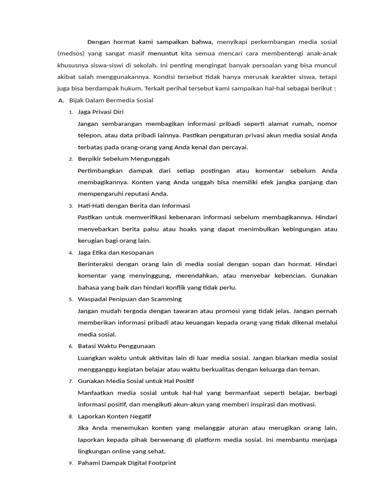 Bijak Dalam Bersosial Media | PDF