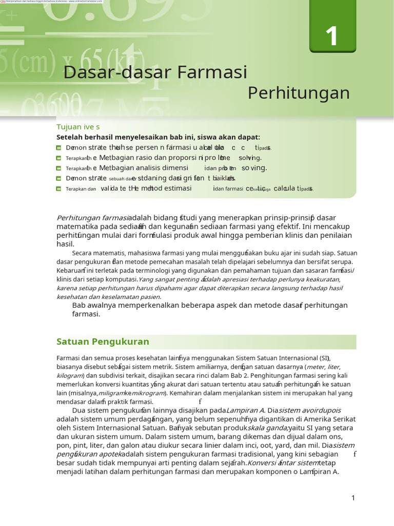 PR Kalkulasi Farmasi - En.id 2 | PDF