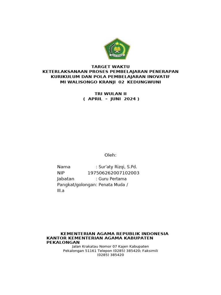 3 WAKTU ( LKH ) - April Mei Juni | PDF