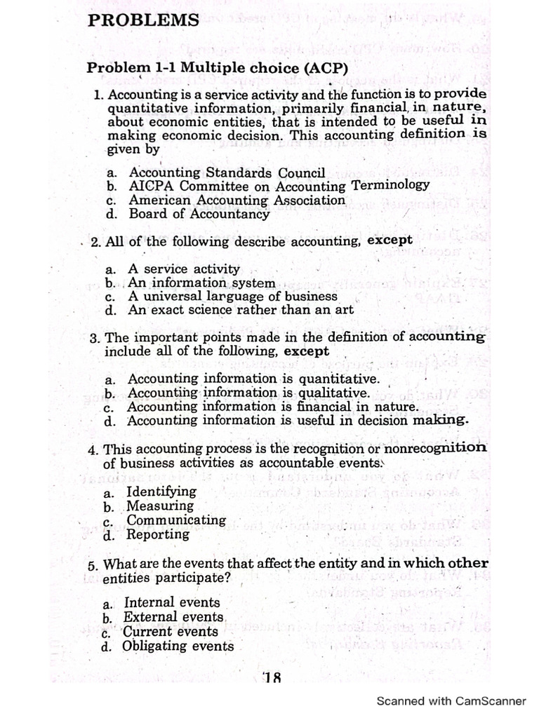 Valix CFAS Chap 1_Exercises | PDF