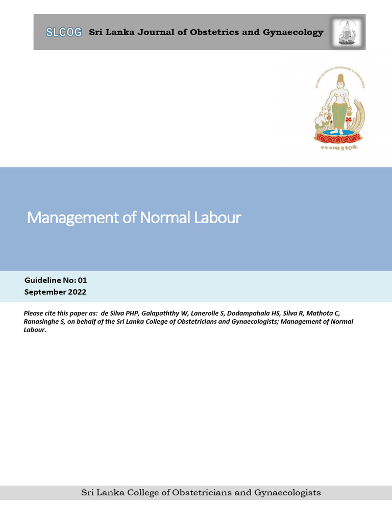 Management of Normal Labour | PDF | Childbirth | Science & Mathematics
