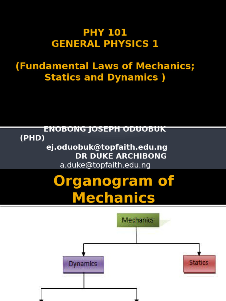PHY 101 Module Two | PDF