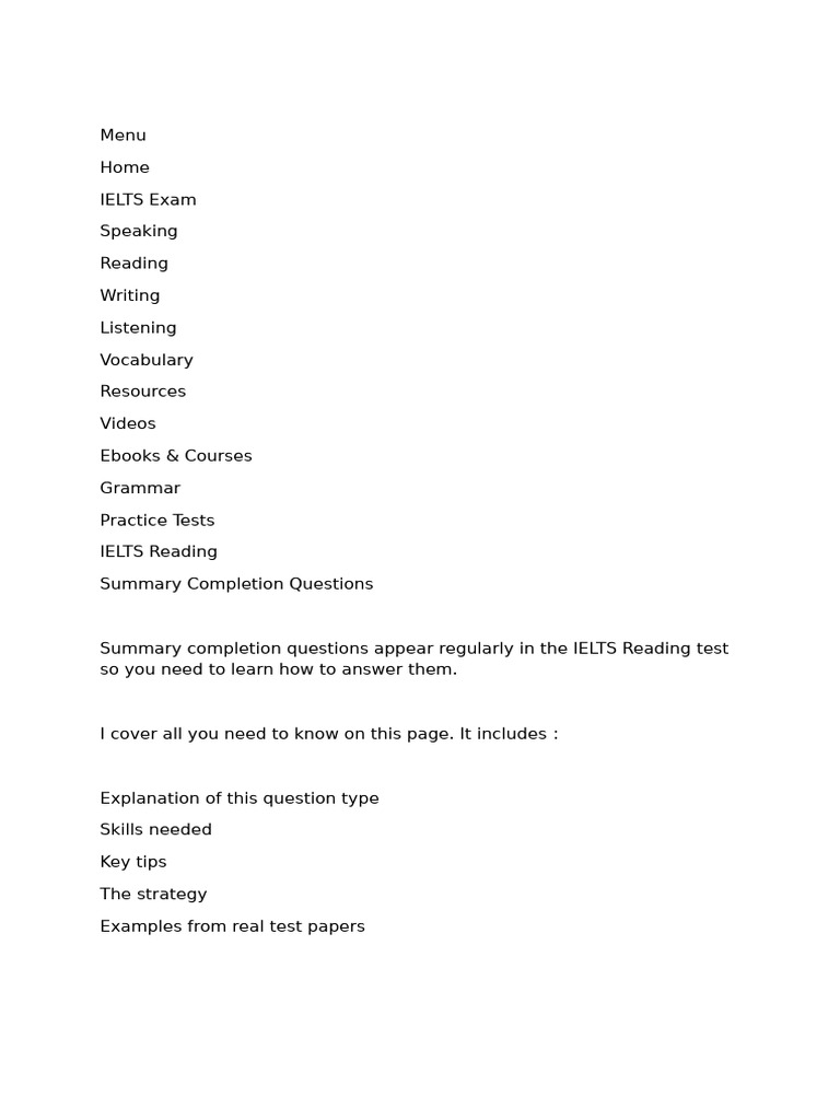 Reading Question Types and Strategies | PDF