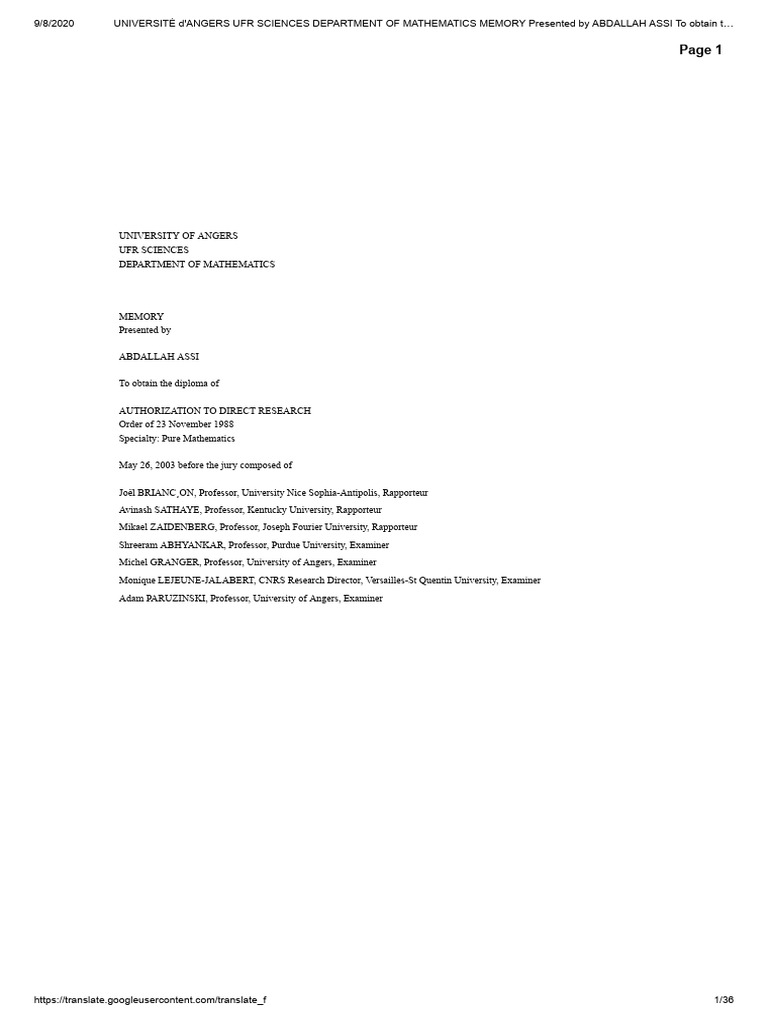 A - Assi - Habilitation Translation | PDF