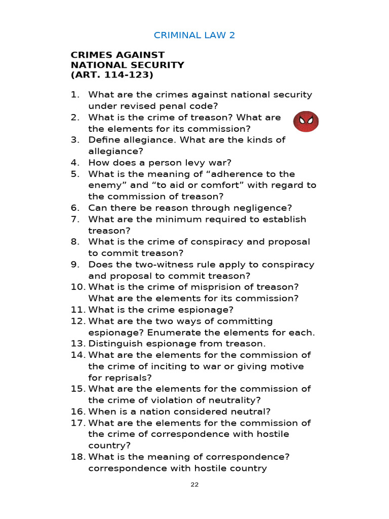 Criminal Law 2 | PDF