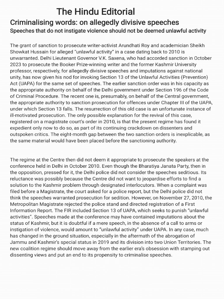 The Hindu Editorial (Articles) - 240620 - 154007 | PDF