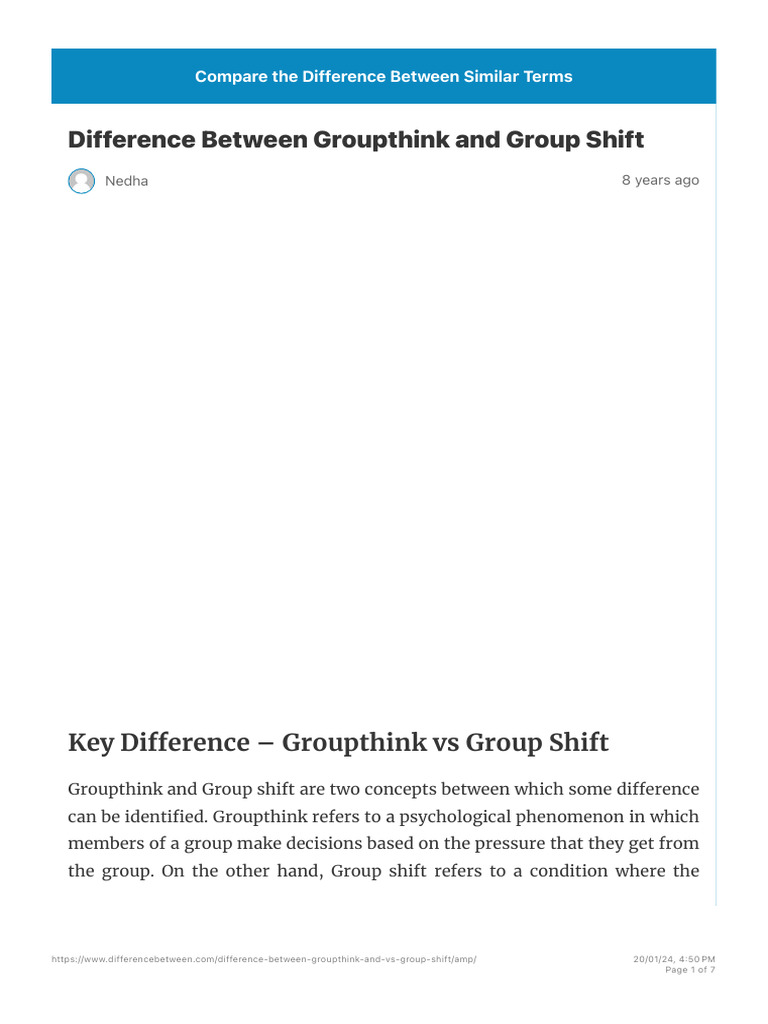 Difference Between Groupthink and Group Shift Compare The Difference ...