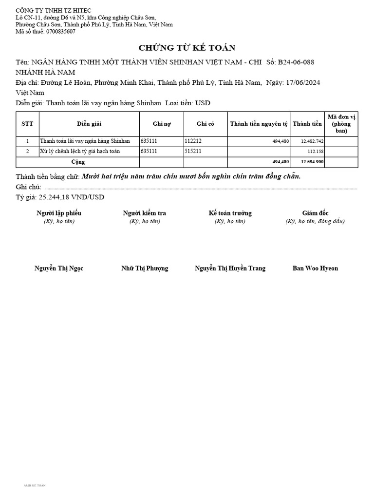 Chung Tu Ke Toan | PDF
