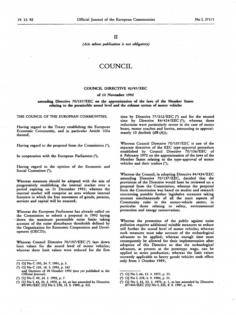 92 97 Eec | PDF | Microphone | Decibel