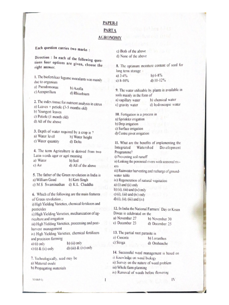 Each Question Carries Two Marks | PDF