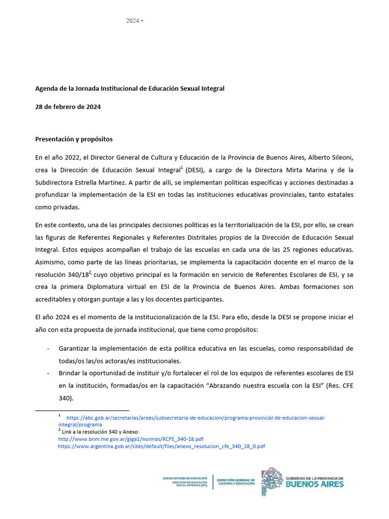 Jornada Institucional ESI 2024 DGCyE | PDF