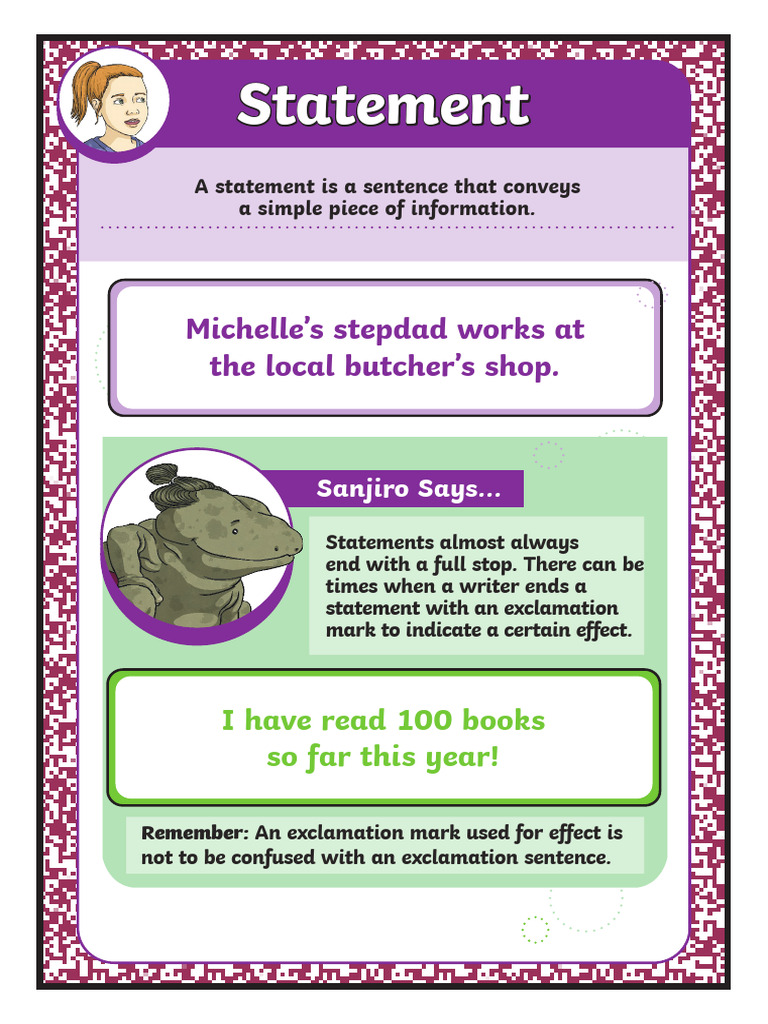 Functions of Sentences Definition Posters Ver 5 | PDF