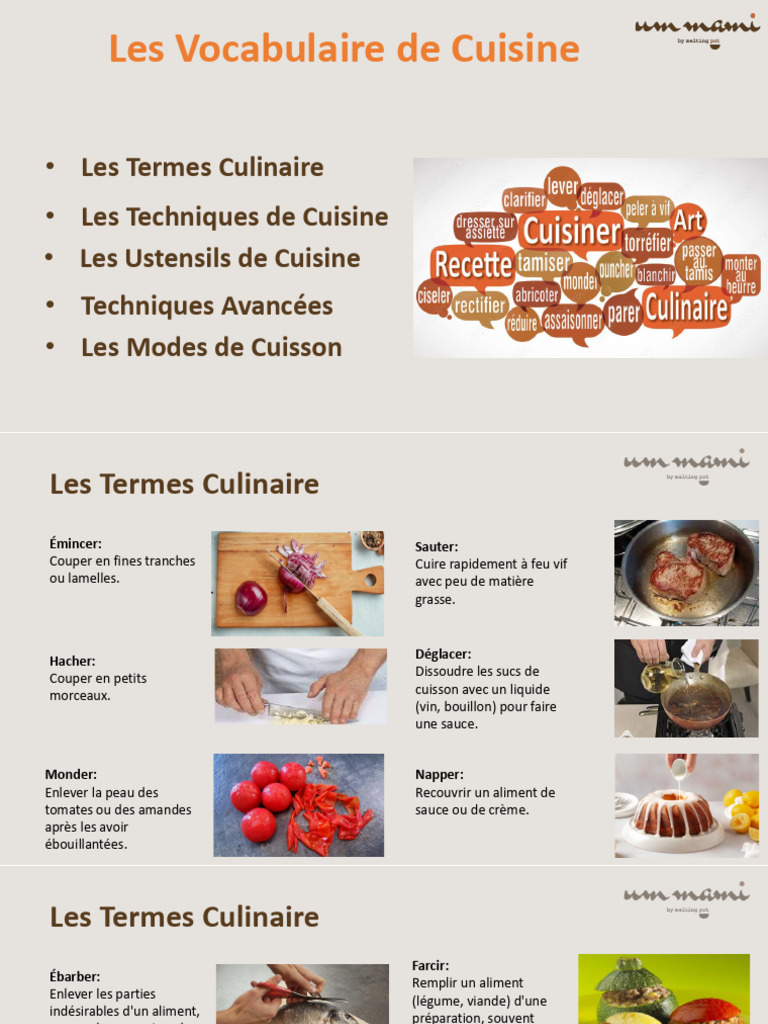 Vocabulaire Cuisine | PDF