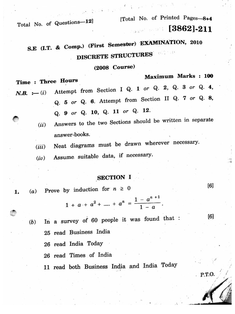 DM Old QP and Solutions | PDF