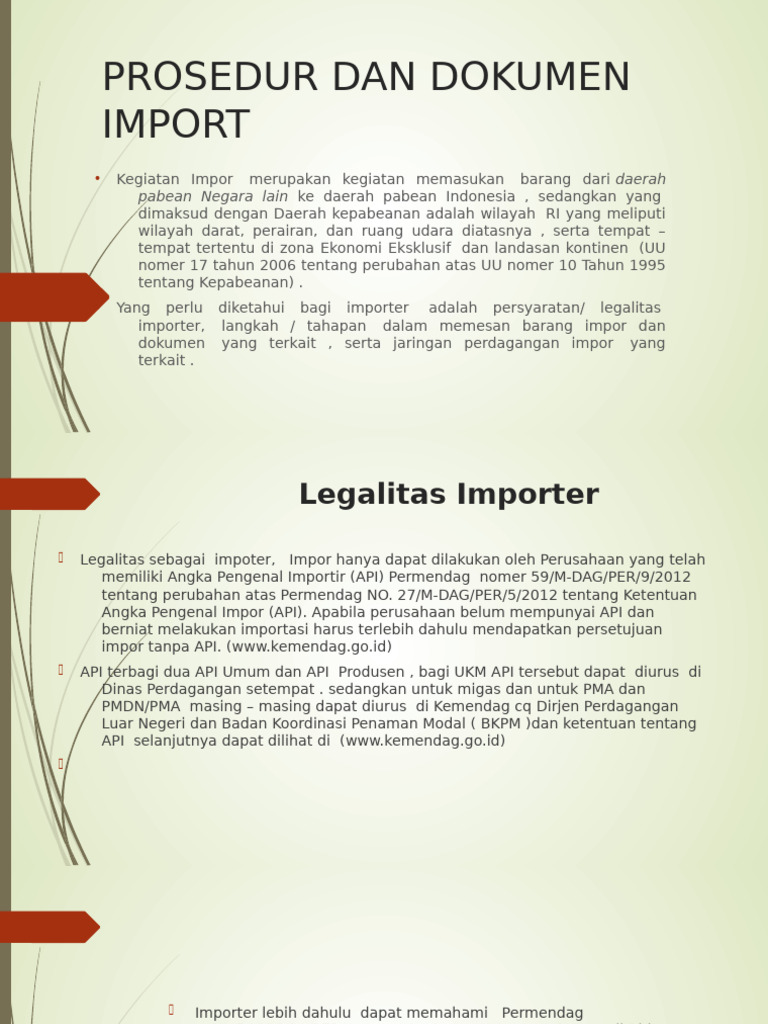 PROSEDUR IMPORT Update | PDF | Finance & Money Management | Business