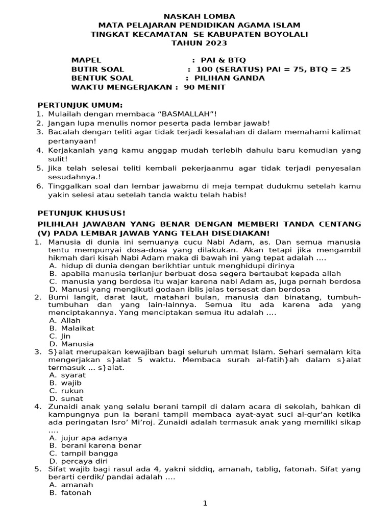 1403349393-NASKAH - SOAL - LOMBA - MAPSI - 24 (1) (AutoRecovered) | PDF