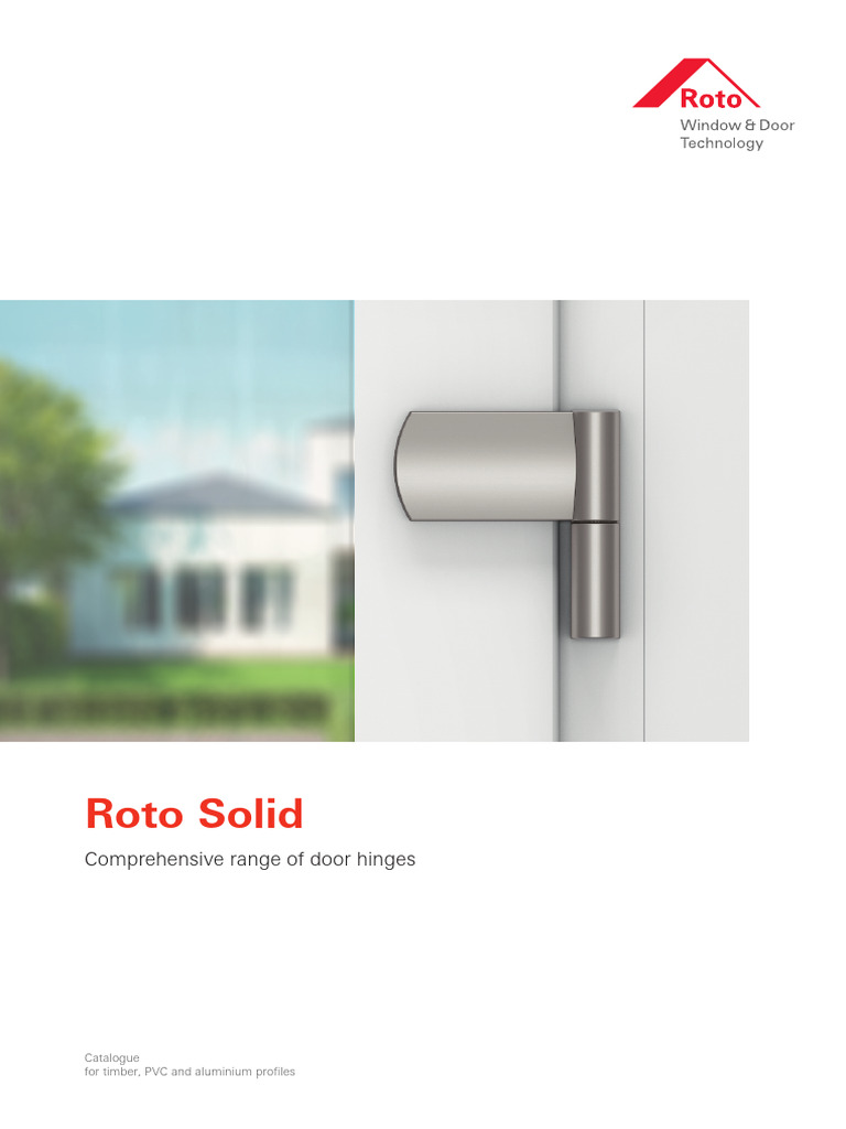 Roto Solid - Catalogue For Timber, PVC and Aluminium Profiles | PDF