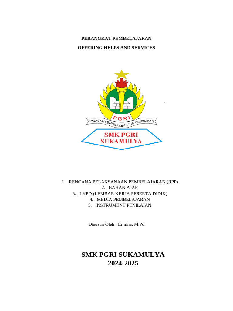 Perangkat Pembelajaran Offering Helps | PDF