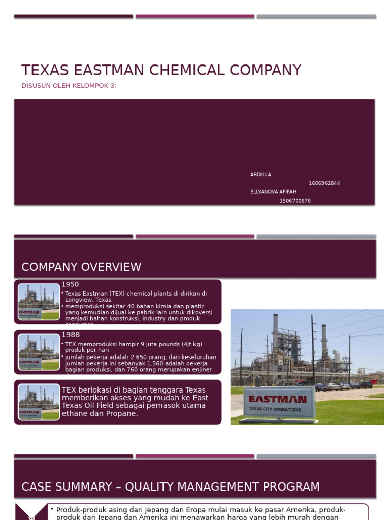 Texas Eastman Chemical Company | PDF