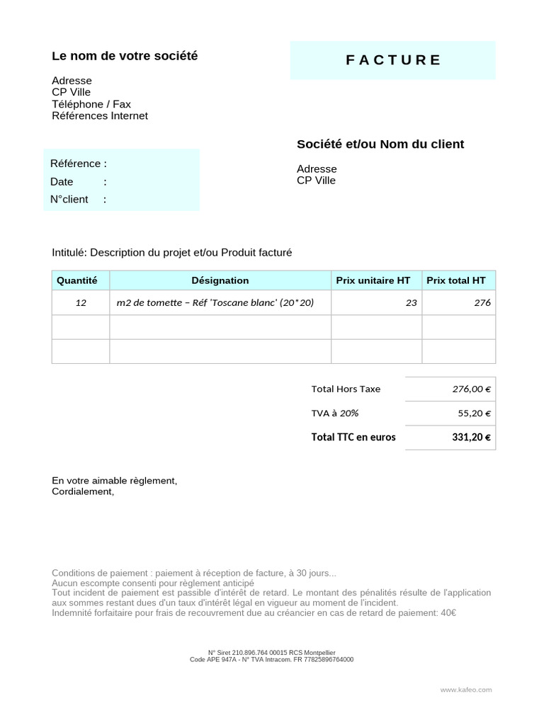 Modele de Facture Proforma 1 | PDF