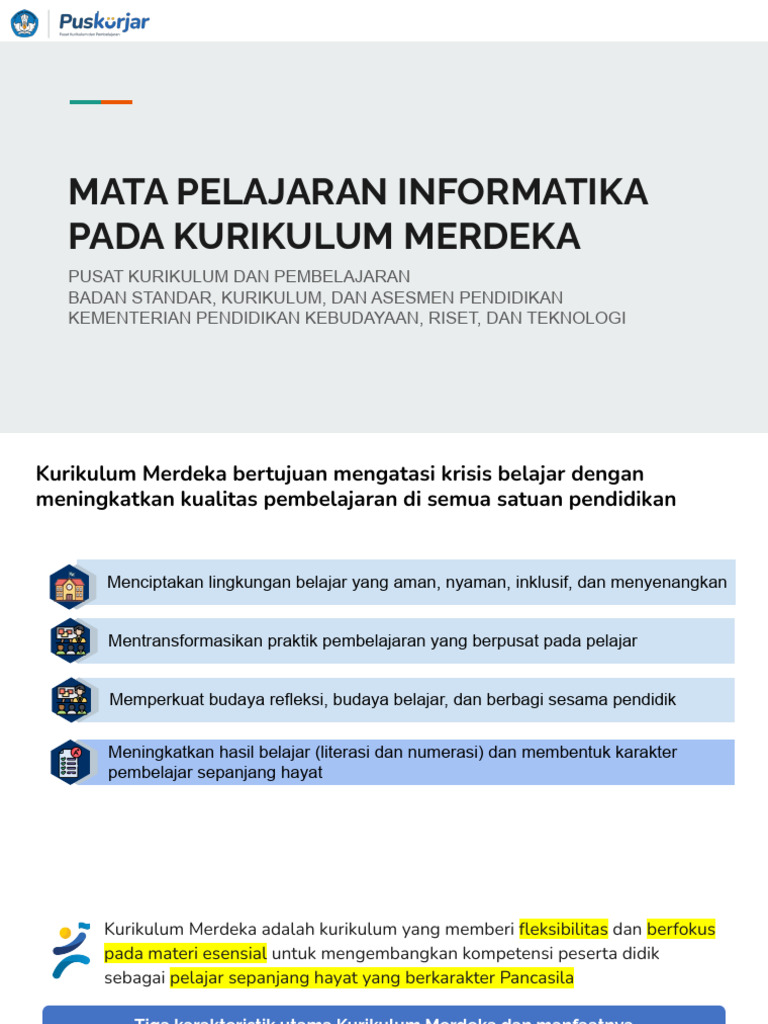 MATA PELAJARAN INFORMATIKA - New | PDF