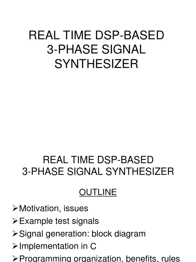 Real Time Dsp Based 3phase Signal Synth Pdf C Programming Language