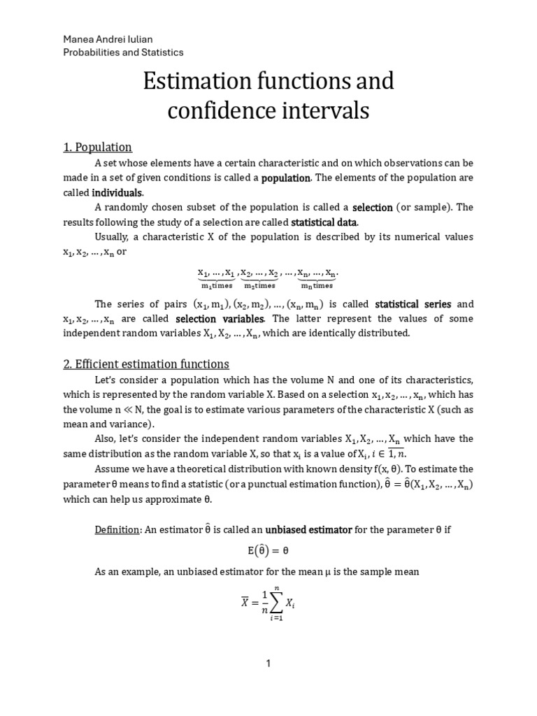 Probabilities and Statistics | PDF