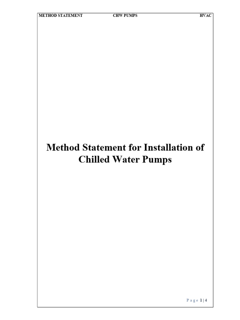 CHW Pump | PDF