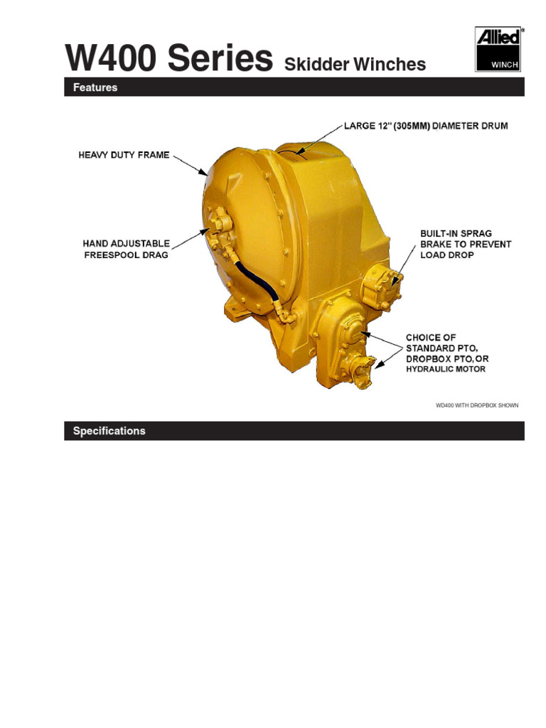 W400 Series: Skidder Winches | PDF