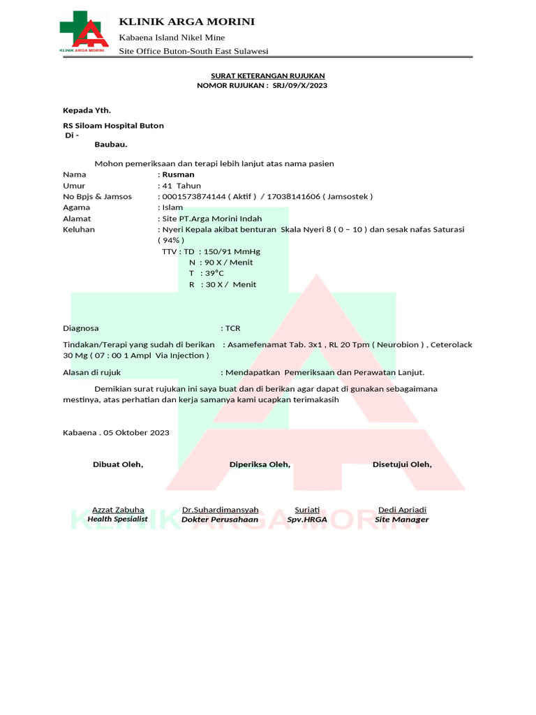 FORM RUJUKAN Dan Rujuk Balik | PDF