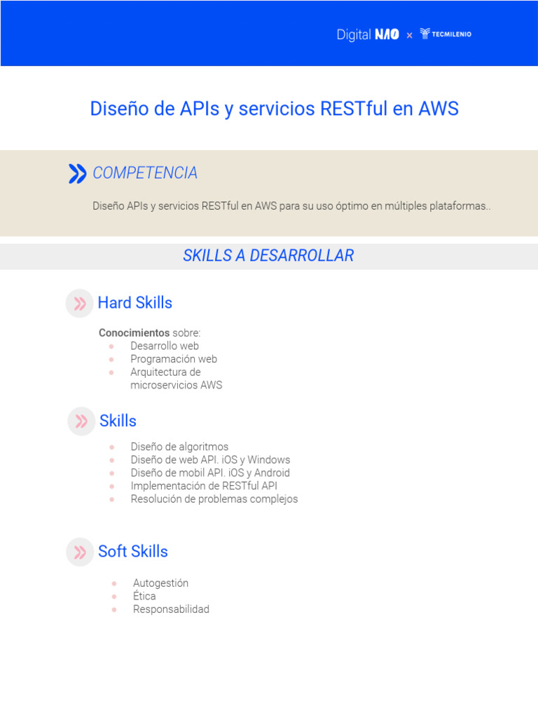 DN - COM - 09 Diseño de APIs y Servicios RESTful en AWS | PDF