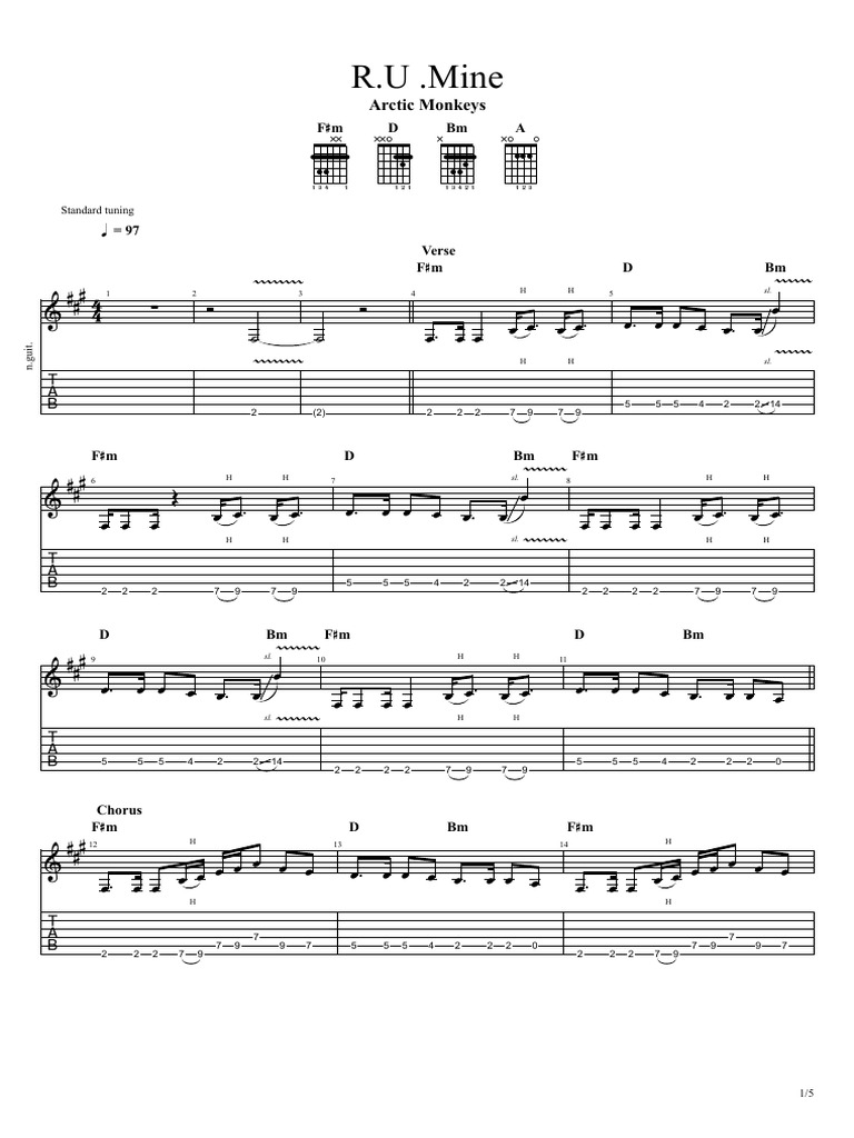 r .u .Mine Arctic Monkeys Tab | PDF